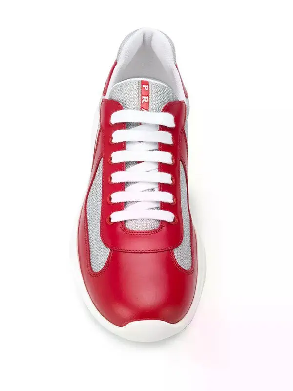 Prada Low-top Flatform Sneakers - Red