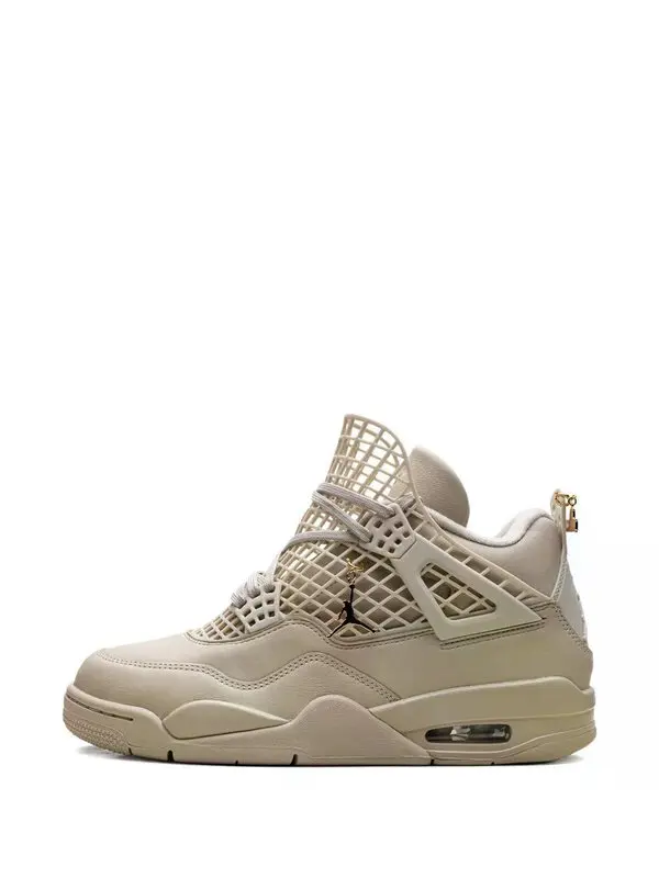 JORDAN 4 Retro Rattan/metallic Gold High Top Sneakers