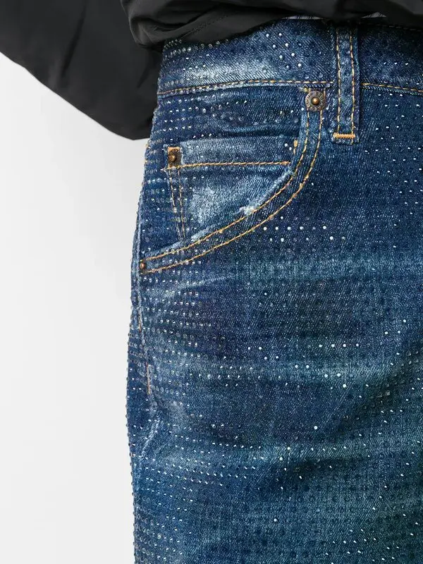 Dsquared2 Studded Cropped Skinny-fit Jeans