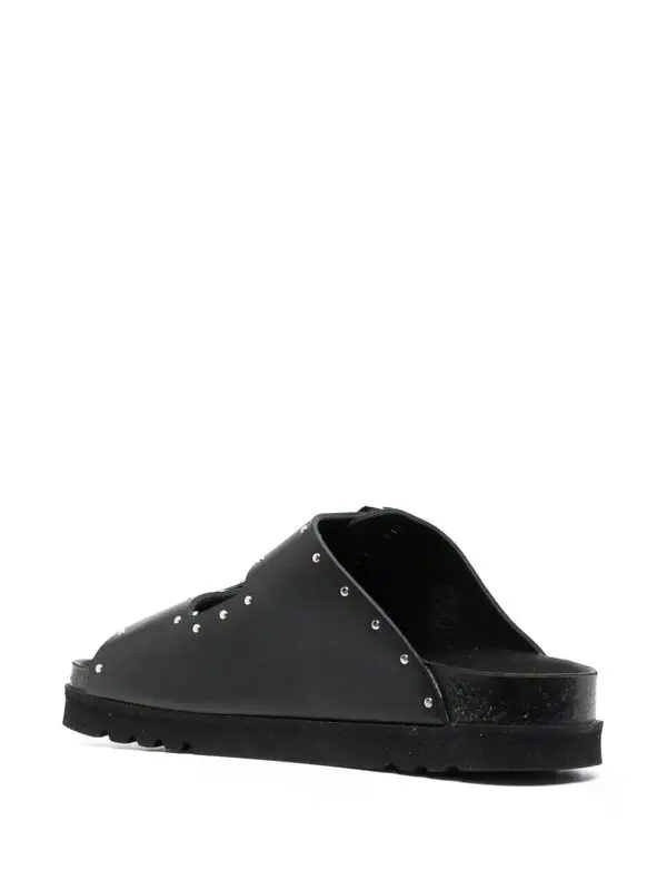 DR. SCHOLL'S SHOES Beatriz Stud-embellished Leather Slides