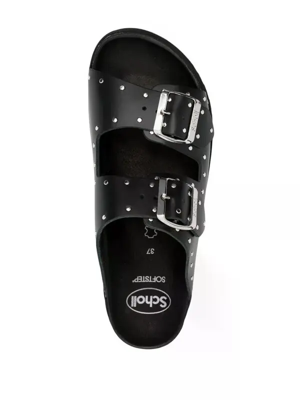 DR. SCHOLL'S SHOES Beatriz Stud-embellished Leather Slides