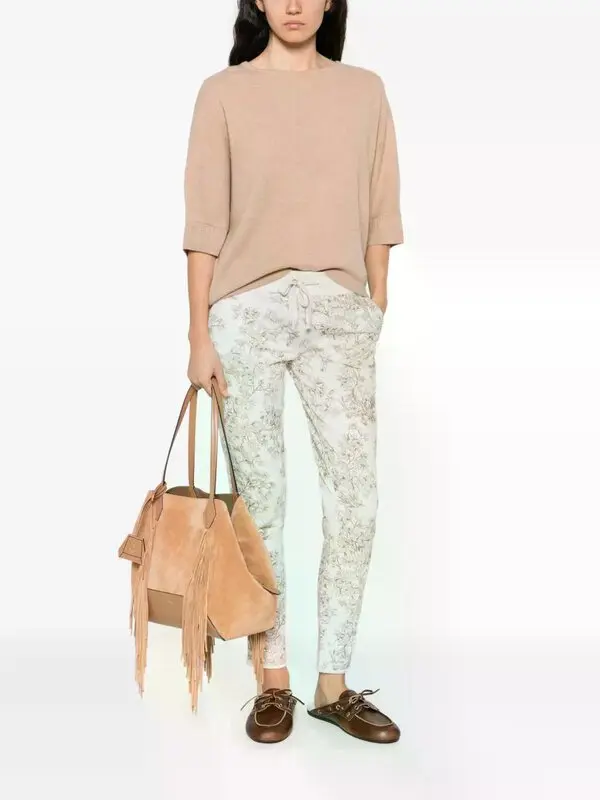 JUVIA Straight Leg Cotton-blend Pants