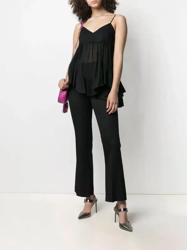 Alexander McQueen Panelled Seersucker Camisole