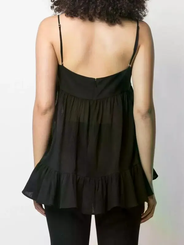 Alexander McQueen Panelled Seersucker Camisole