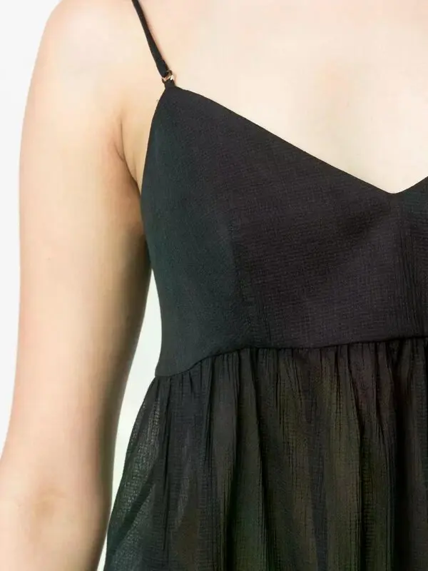 Alexander McQueen Panelled Seersucker Camisole