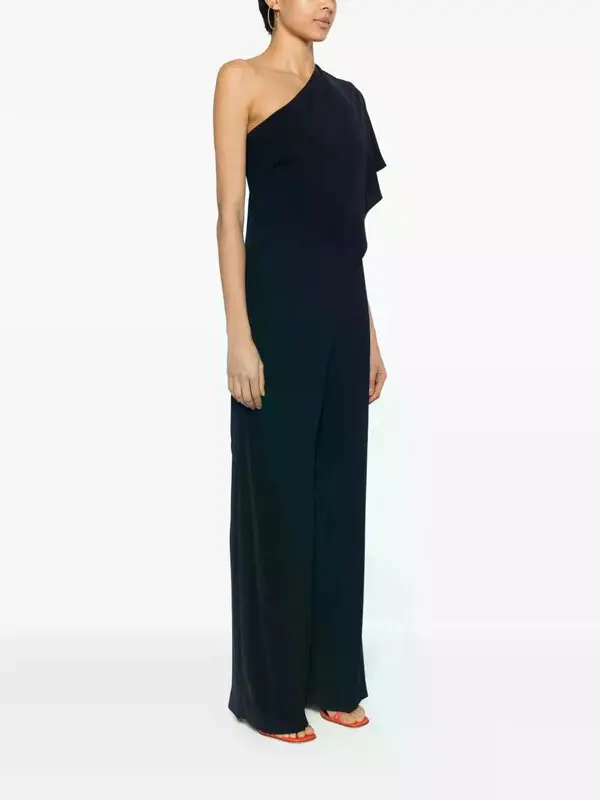 Ralph Lauren One-shoulder Cape Jumpsuit - Blue