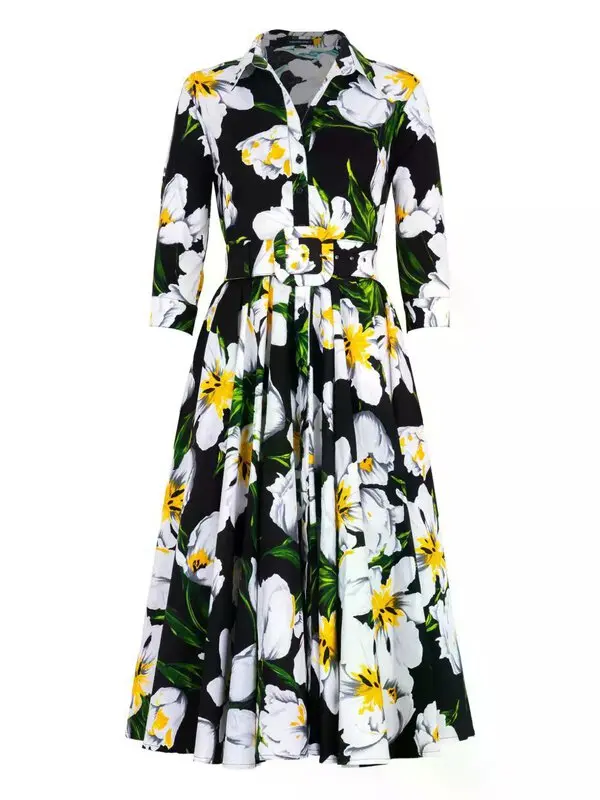 Samantha Sung Abelia Midi Dress - Black