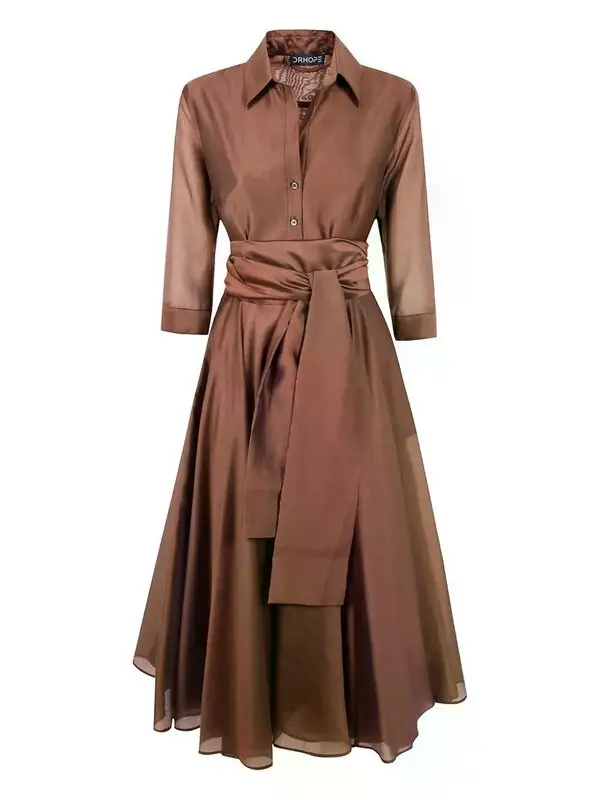 DRHOPE Belted Midi Dress