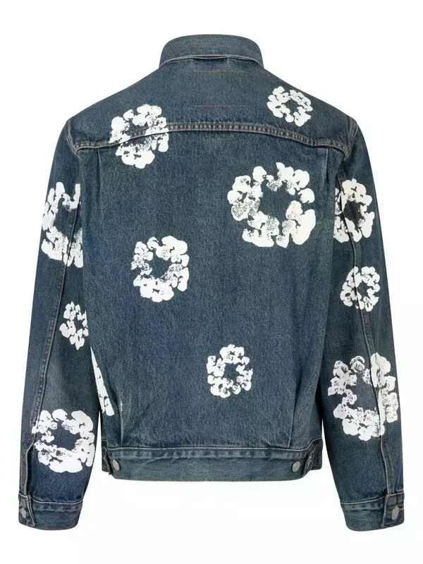 DENIM TEARS X Levi's Wreath-print Denim Jacket - Blue