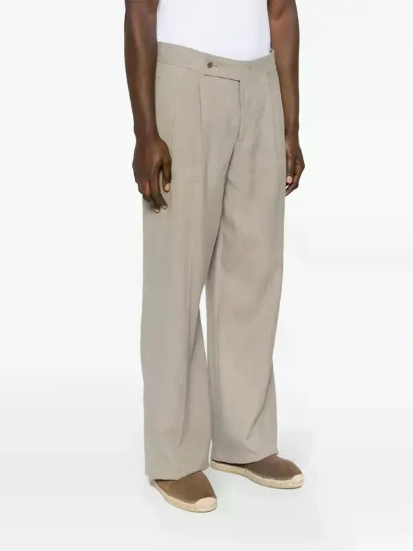Giorgio Armani Linen Straight-leg Trousers