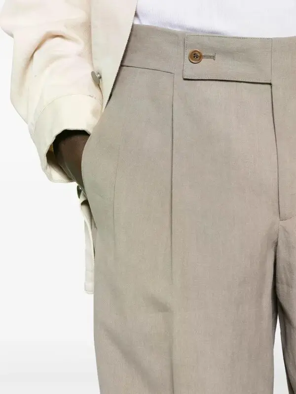 Giorgio Armani Linen Straight-leg Trousers