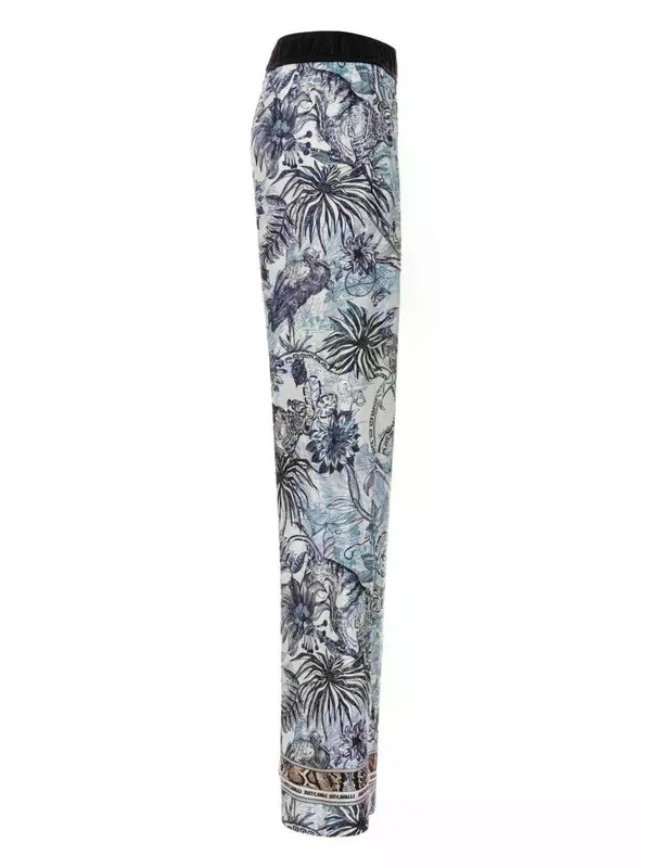 Just Cavalli Floral-print Trousers - White