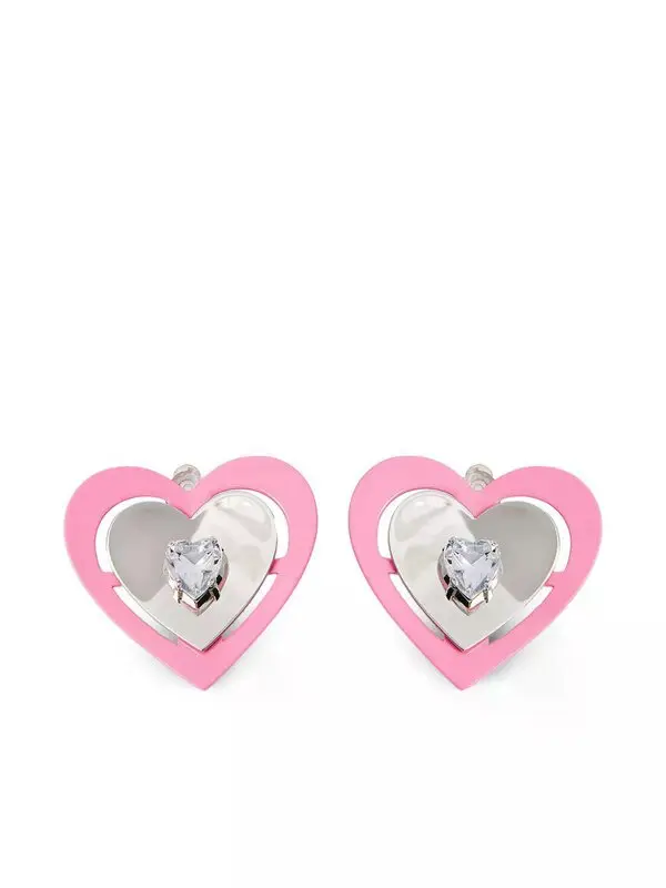 Rick Owens Heart-shaped Earrings - Pink