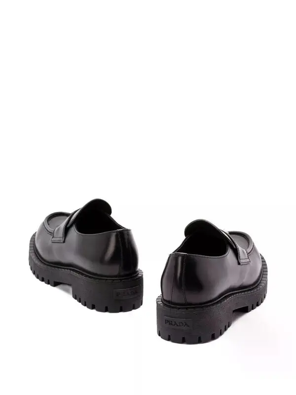 Prada Leather Loafers - Black