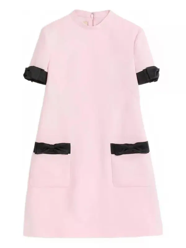 Valentino Garavani Crepe Couture Mini Dress With Bow Detailing