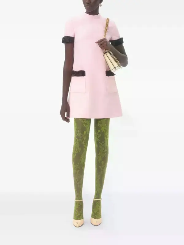 Valentino Garavani Crepe Couture Mini Dress With Bow Detailing