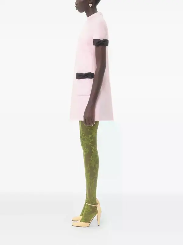 Valentino Garavani Crepe Couture Mini Dress With Bow Detailing