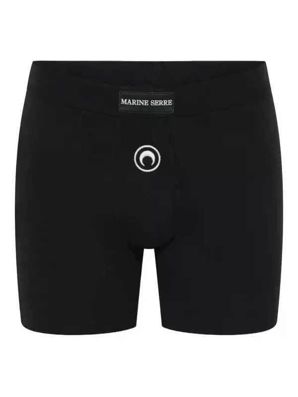 MARINE SERRE Moon-logo Jersey Boxers - Black