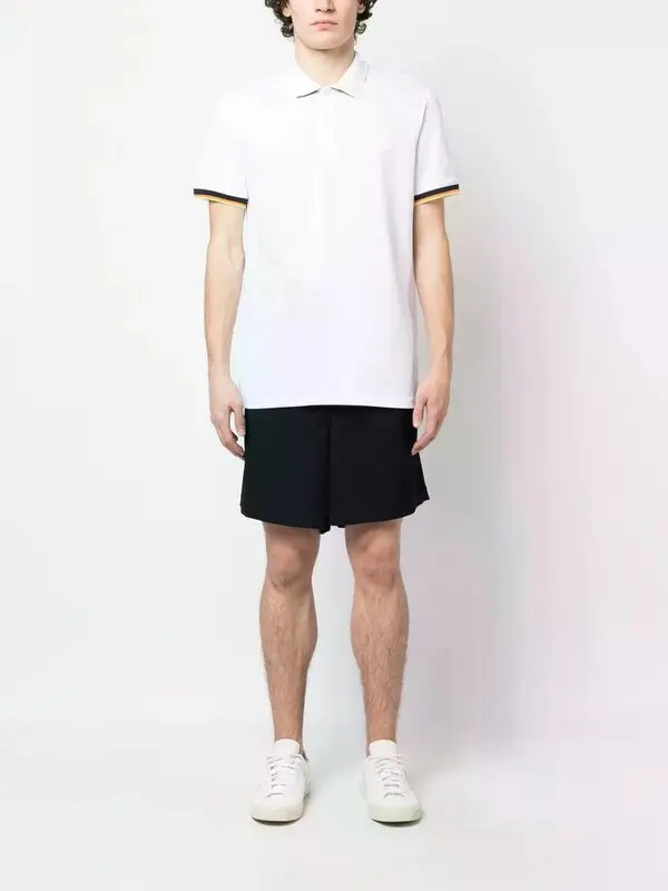 K-WAY Logo-patch Polo Shirt - White