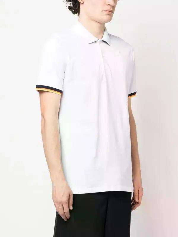 K-WAY Logo-patch Polo Shirt - White