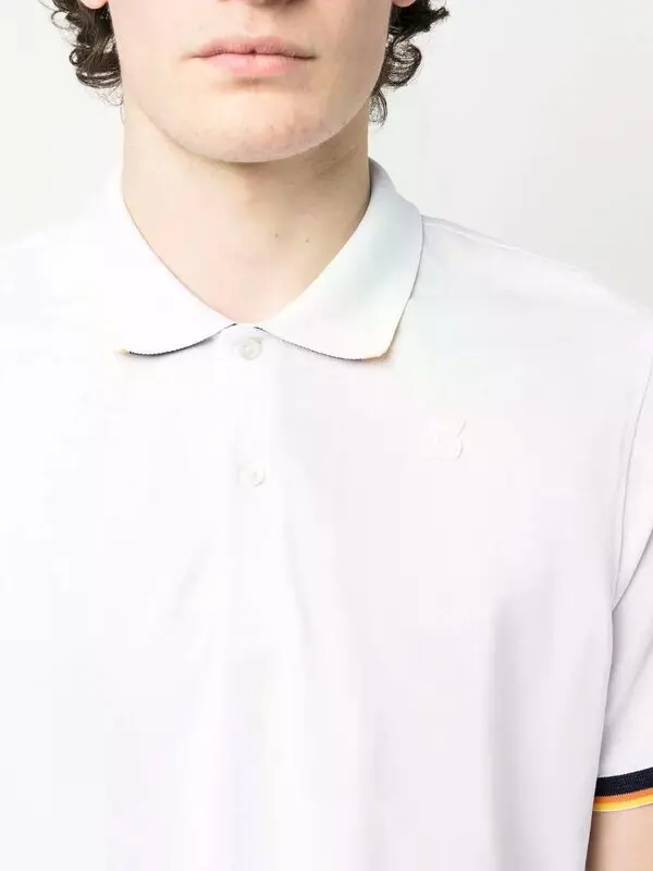 K-WAY Logo-patch Polo Shirt - White
