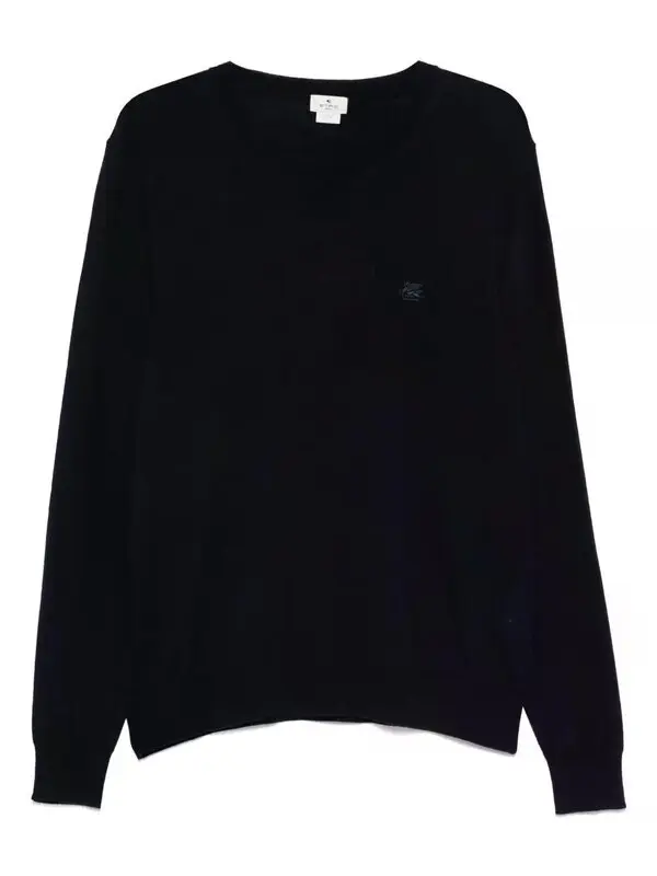 Etro Embroidered-logo Sweater - Blue