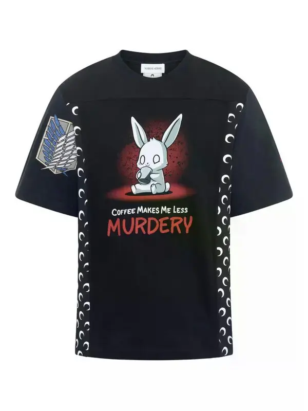 MARINE SERRE Regenerated Graphic T-shirt - Black
