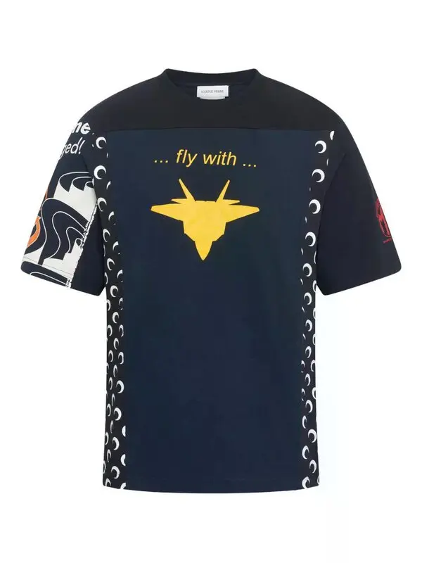 MARINE SERRE Regenerated Graphic T-shirt - Black