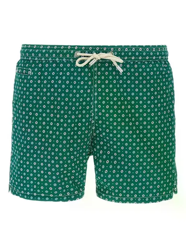 MC2 SAINT BARTH Floral-print Swim Shorts - Green