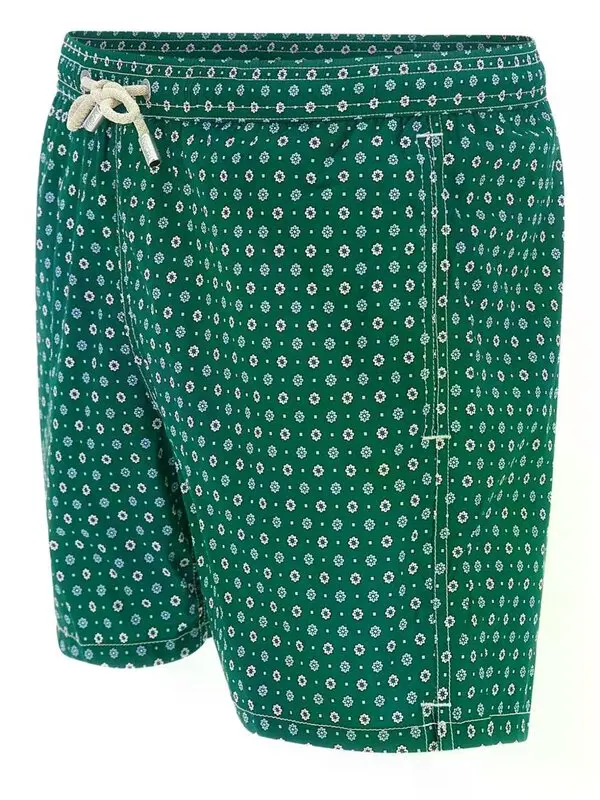 MC2 SAINT BARTH Floral-print Swim Shorts - Green