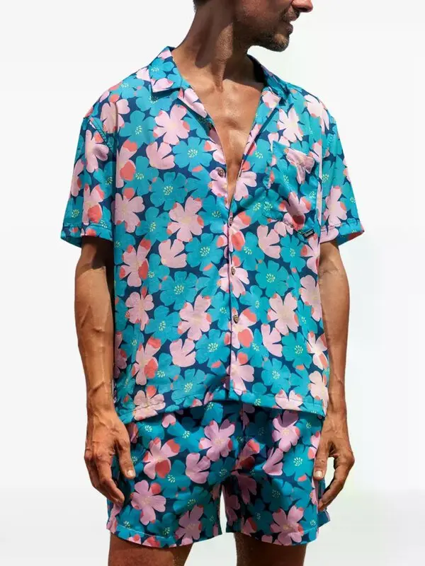BOARDIES Floral-print Swim Shorts - Blue