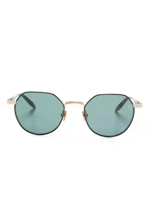 AKONI Round-frame Sunglasses - Gold