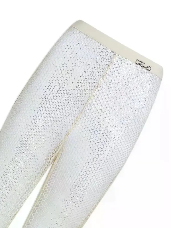 Karl Lagerfeld Sequinned Mesh Trousers