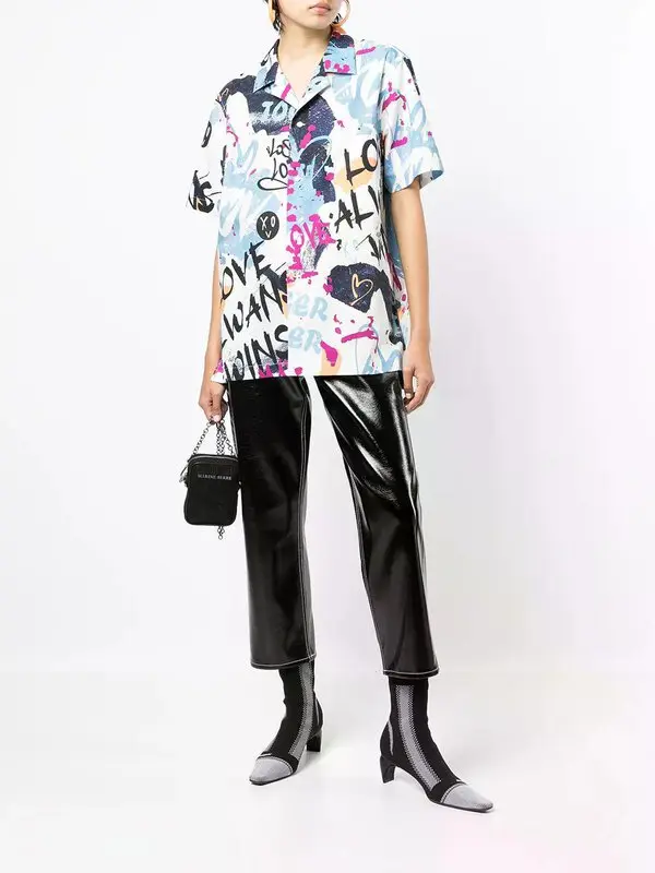 PORTS V Graffiti-print Short-sleeved Shirt