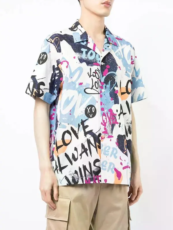 PORTS V Graffiti-print Short-sleeved Shirt