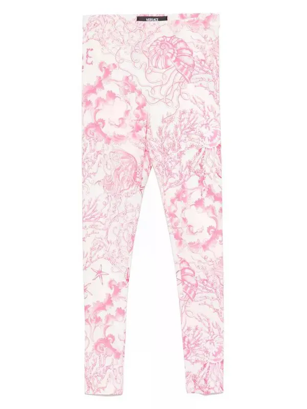 Versace Underwater Barocco-print Leggings