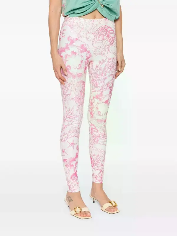 Versace Underwater Barocco-print Leggings