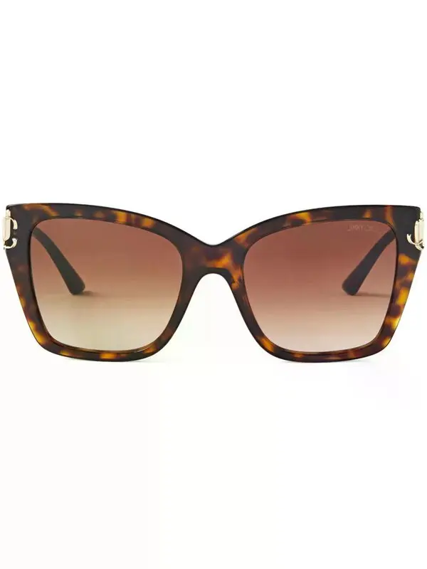 JIMMY CHOO Kira Square-frame Sunglasses - Brown