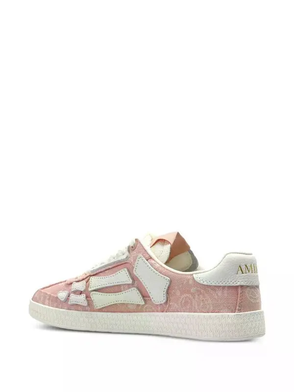 Amiri Monogram-embossed Lace-up Sneakers - Pink