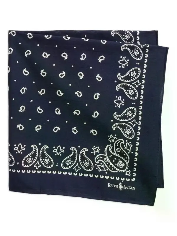 Polo Ralph Lauren Paisley Print Bandana Scarf - Blue