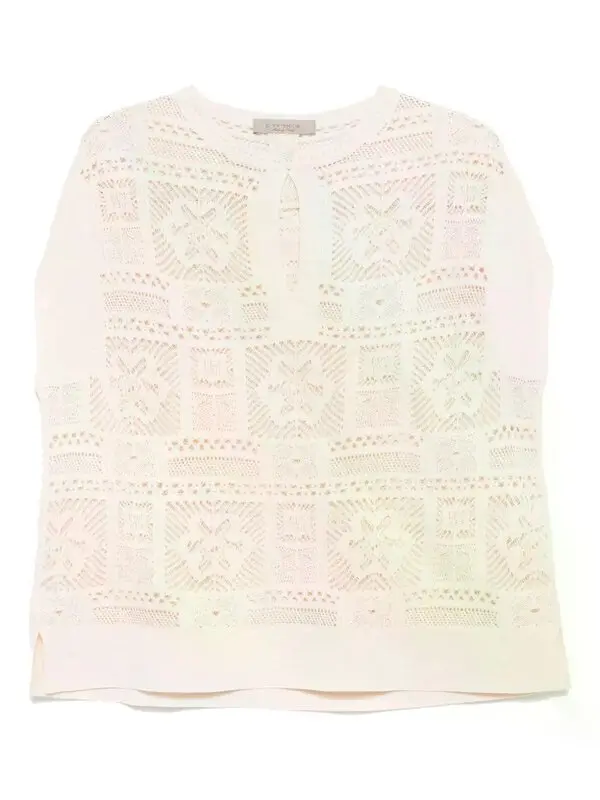 D.exterior Open-knit Tank Top