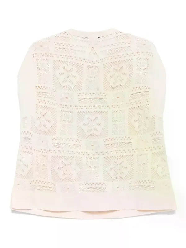 D.exterior Open-knit Tank Top
