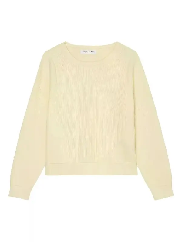 Marc O'polo Textured Crew-neck Sweater - Yellow