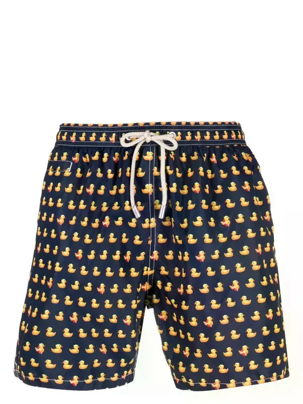 MC2 SAINT BARTH Animal-print Swim Shorts - Blue