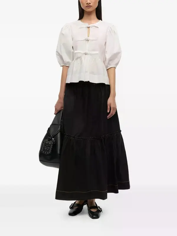 GANNI Panelled A-line Skirt