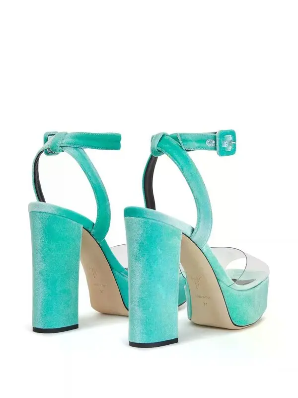 GIUSEPPE ZANOTTI 120mm Betty Plexi Sandals - Blue