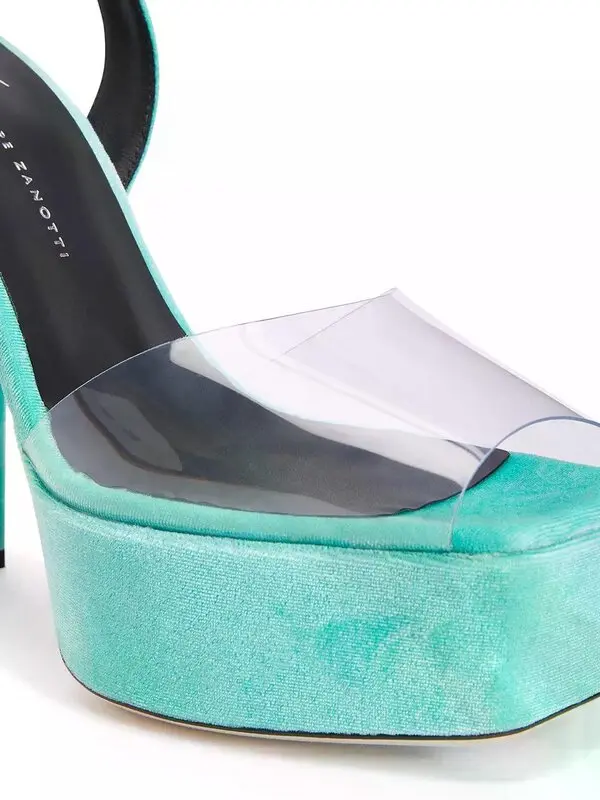 GIUSEPPE ZANOTTI 120mm Betty Plexi Sandals - Blue