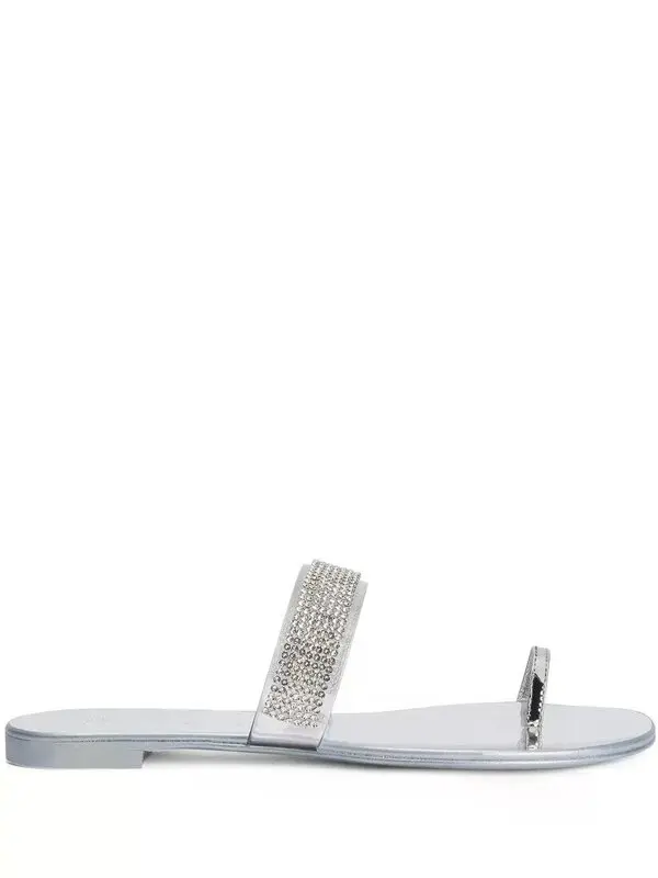 GIUSEPPE ZANOTTI Erwan Gemstone Sandals - Silver
