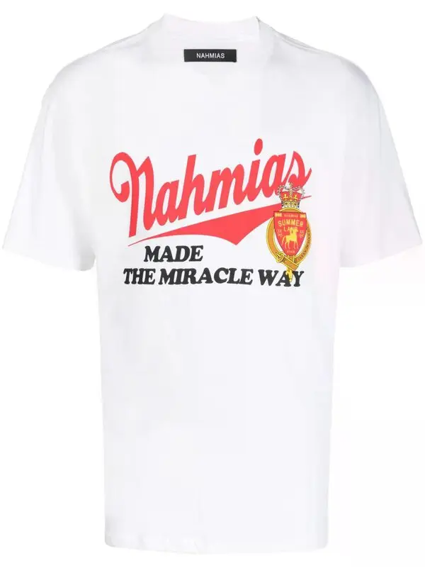 NAHMIAS Logo-print Cotton T-shirt - White