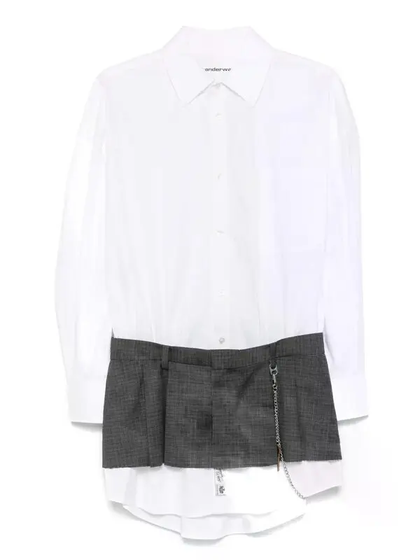 Alexander Wang Long Sleeve Shirt Dress - Grey